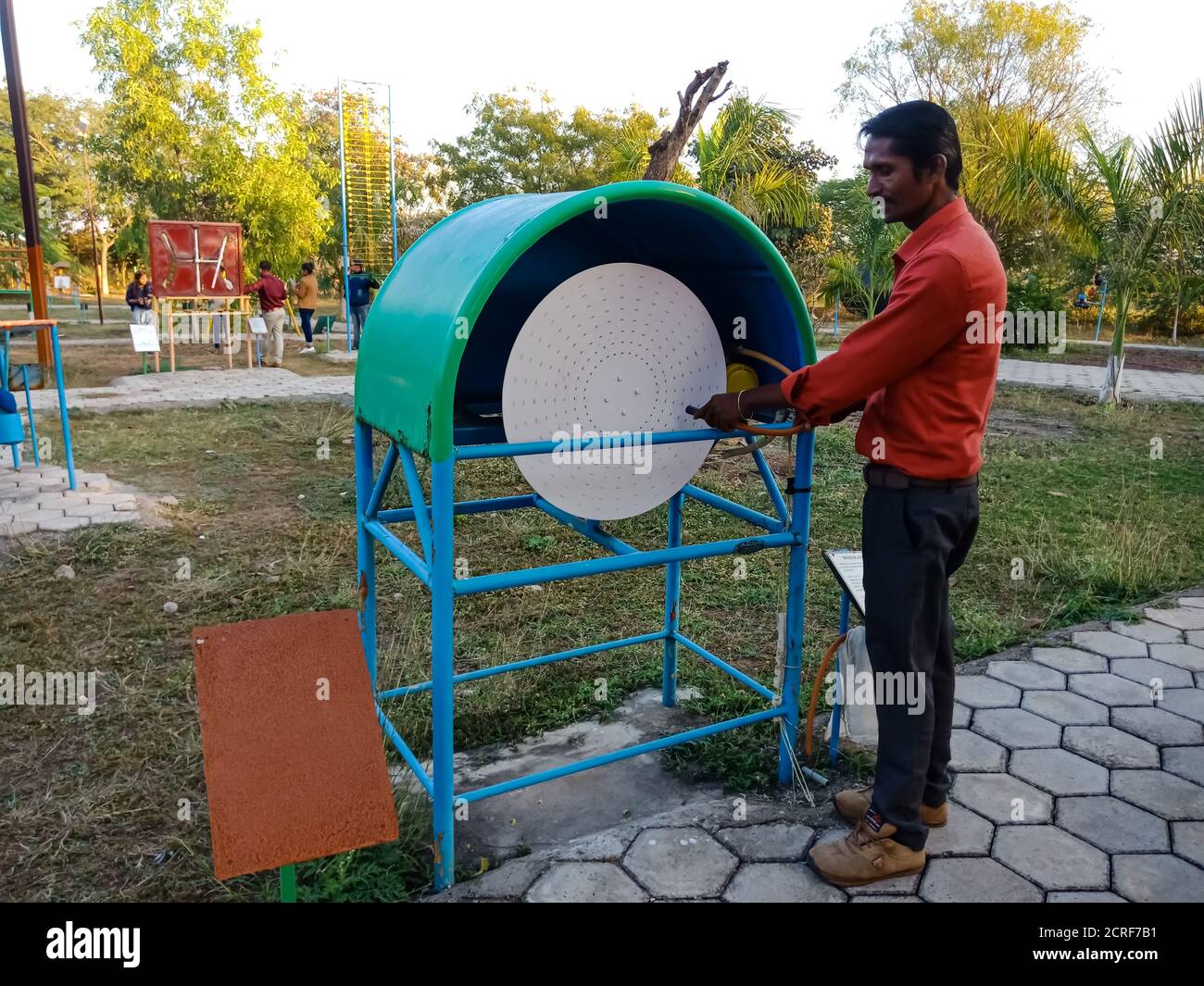 DISTRICT KATNI, INDIA - JANUARY 23, 2020: An indian science teacher ...