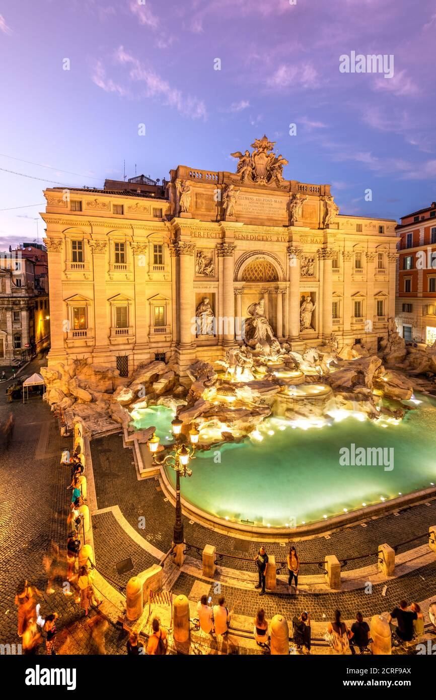 Trevi fountain poli palace rome hi-res stock photography and images - Alamy