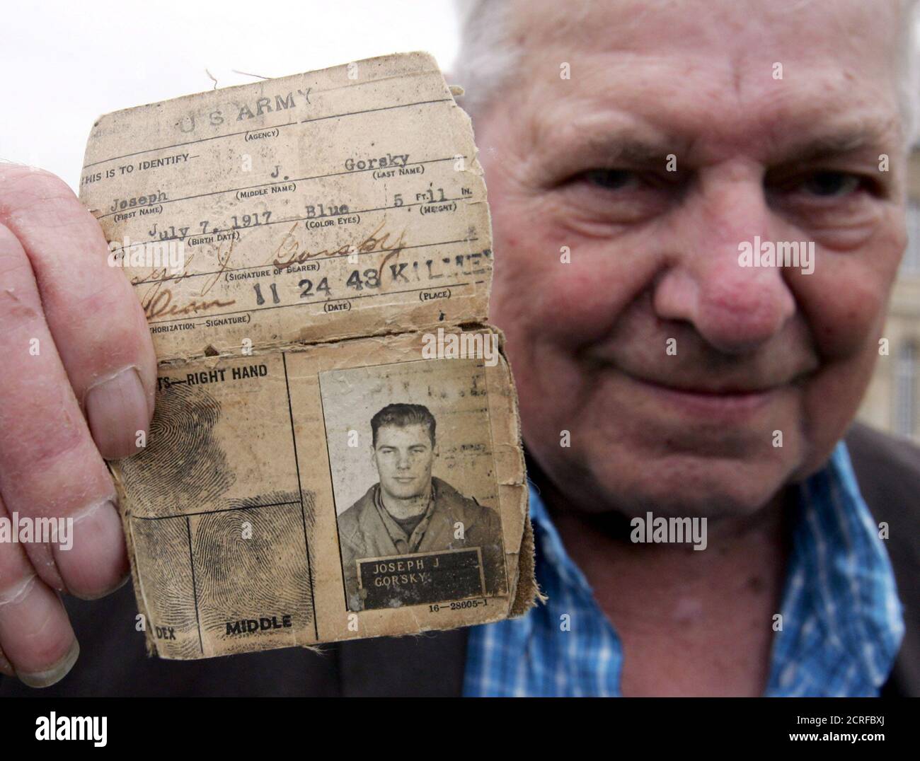 US World War II veteran Joseph J. Gorsky from New York, shows his ...
