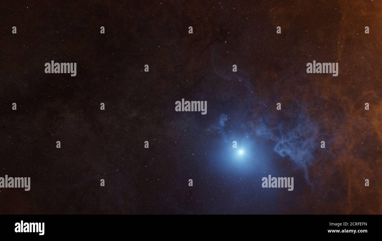 Color picture of the galaxy, blue nebula Stock Photo - Alamy