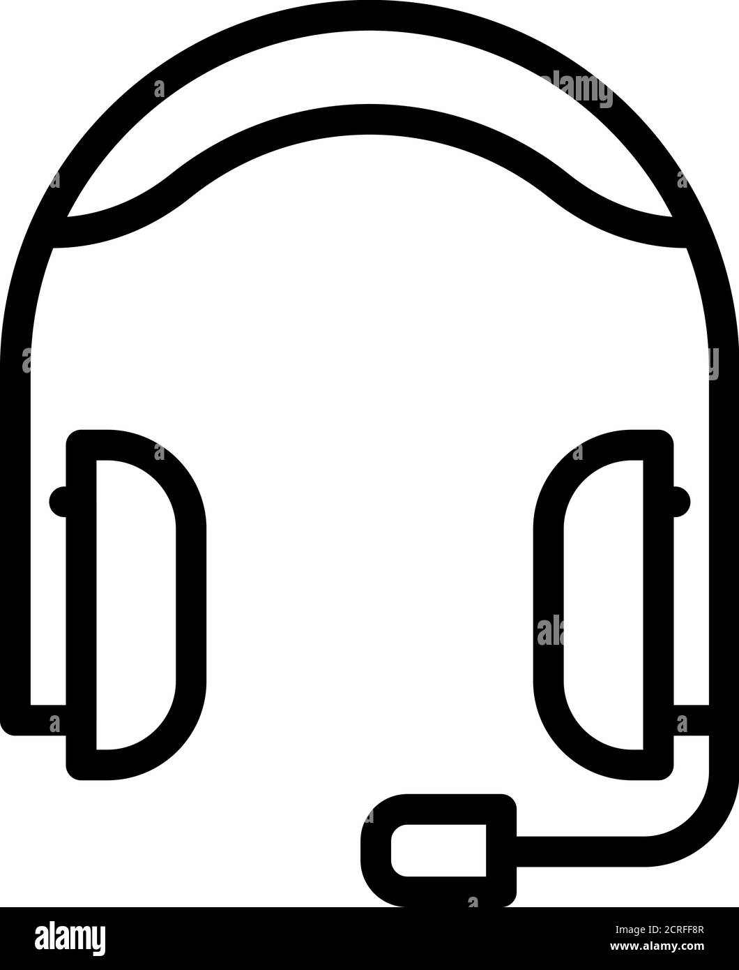 Audio headset icon, outline style Stock Vector Image & Art - Alamy
