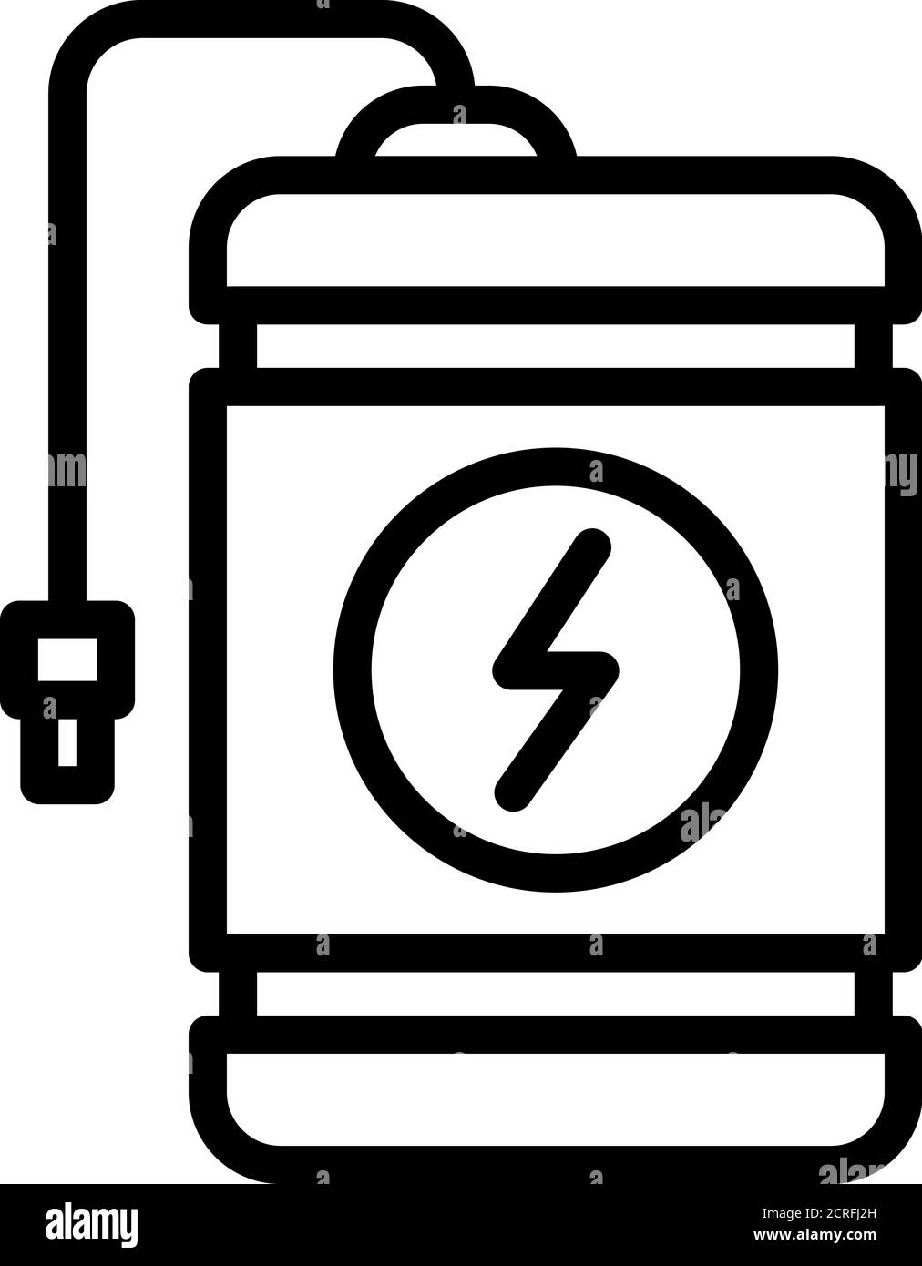 Flash charge power bank icon, outline style Stock Vector Image & Art ...