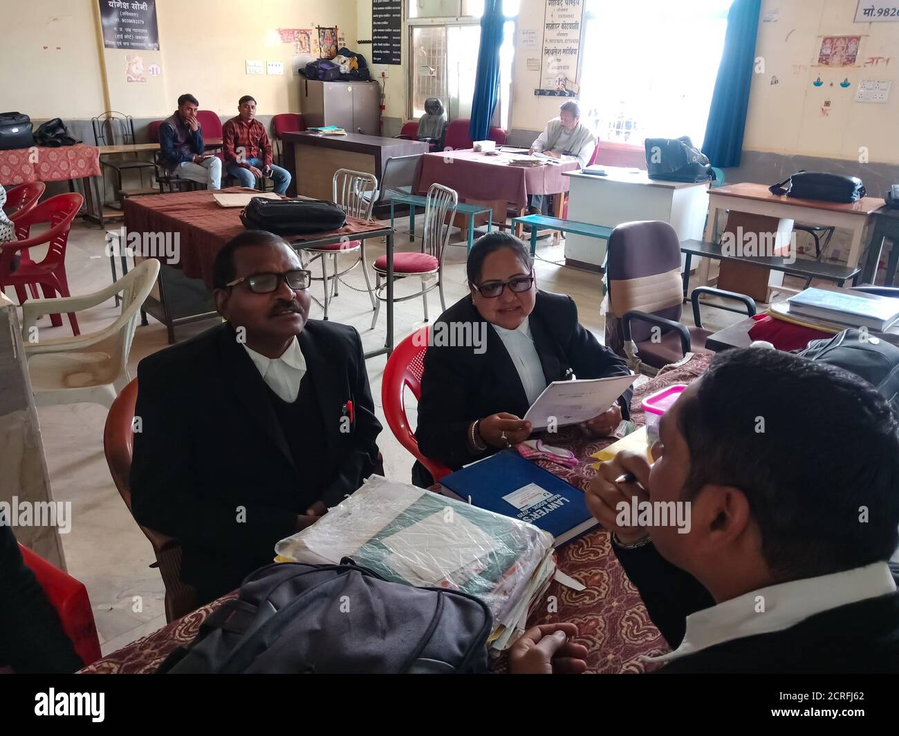 DISTRICT KATNI, INDIA - JANUARY 27, 2020: Indian lawyer group working ...