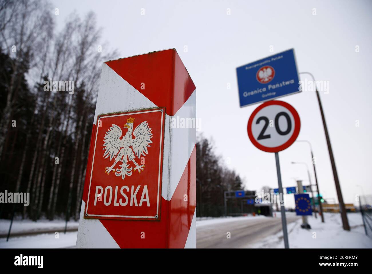 Polish border sign hi-res stock photography and images - Alamy
