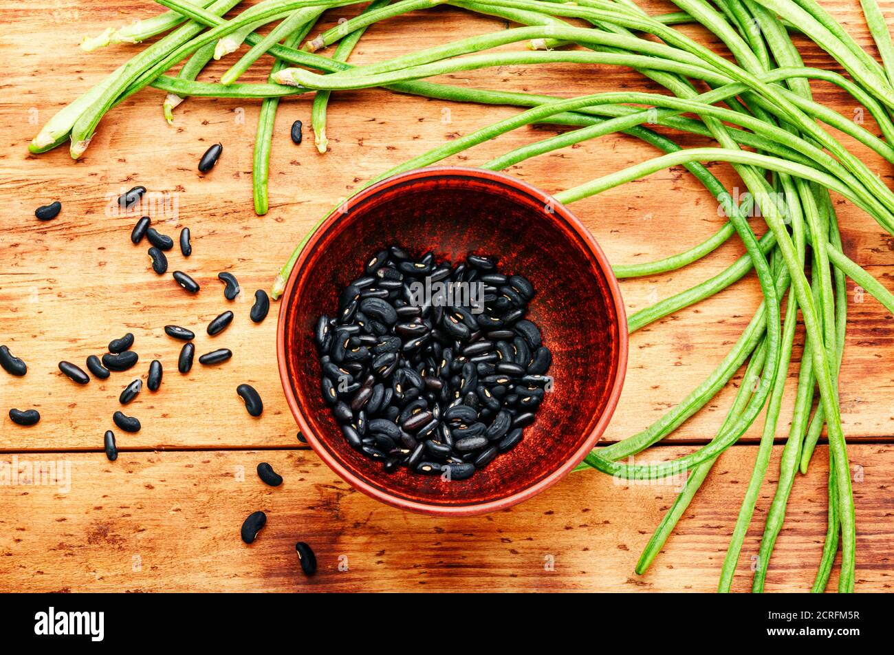 Vigna or cowpea pods and beans.Vegetable plant.Popular Chinese food ...