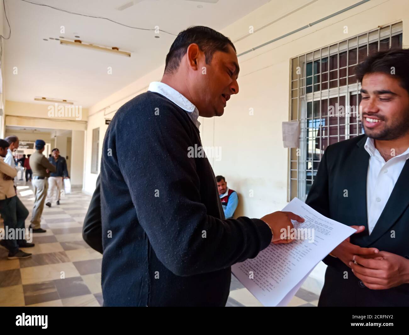 DISTRICT KATNI, INDIA - JANUARY 27, 2020: Two indian advocates ...