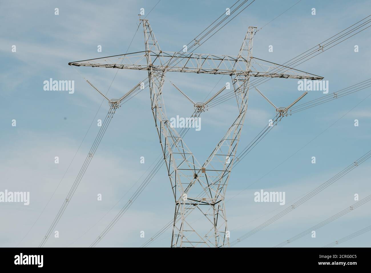 High Voltage Electric Power line Stock Photo - Alamy