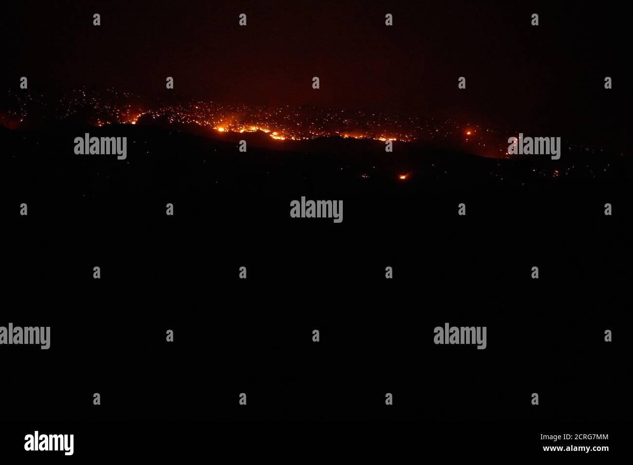 Juniper Hills, California, U.S.A. 19th Sep, 2020. Embers of the Bobcat ...