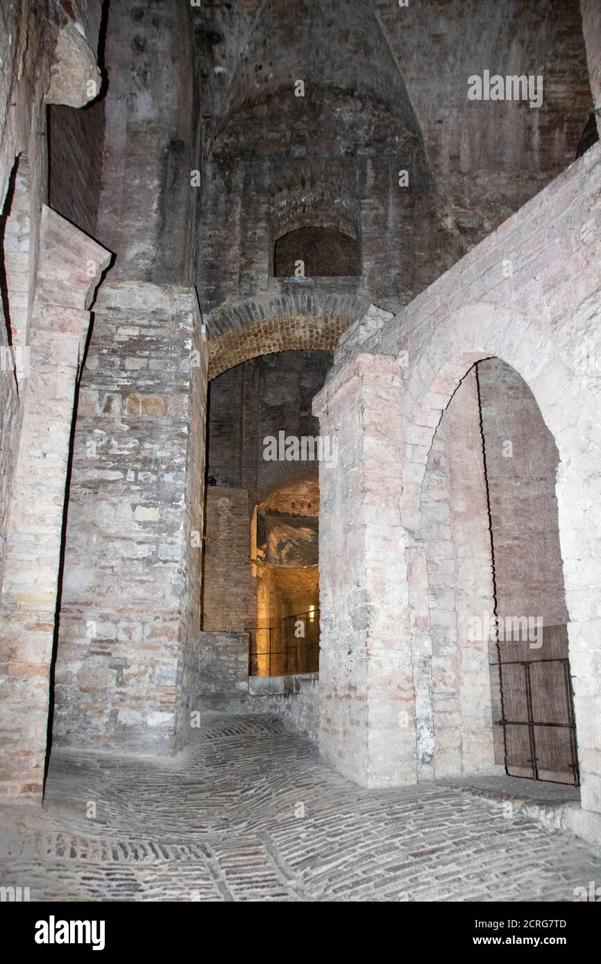 Rocca Paolina, a huge medieval fortress in the underground of Perugia ...