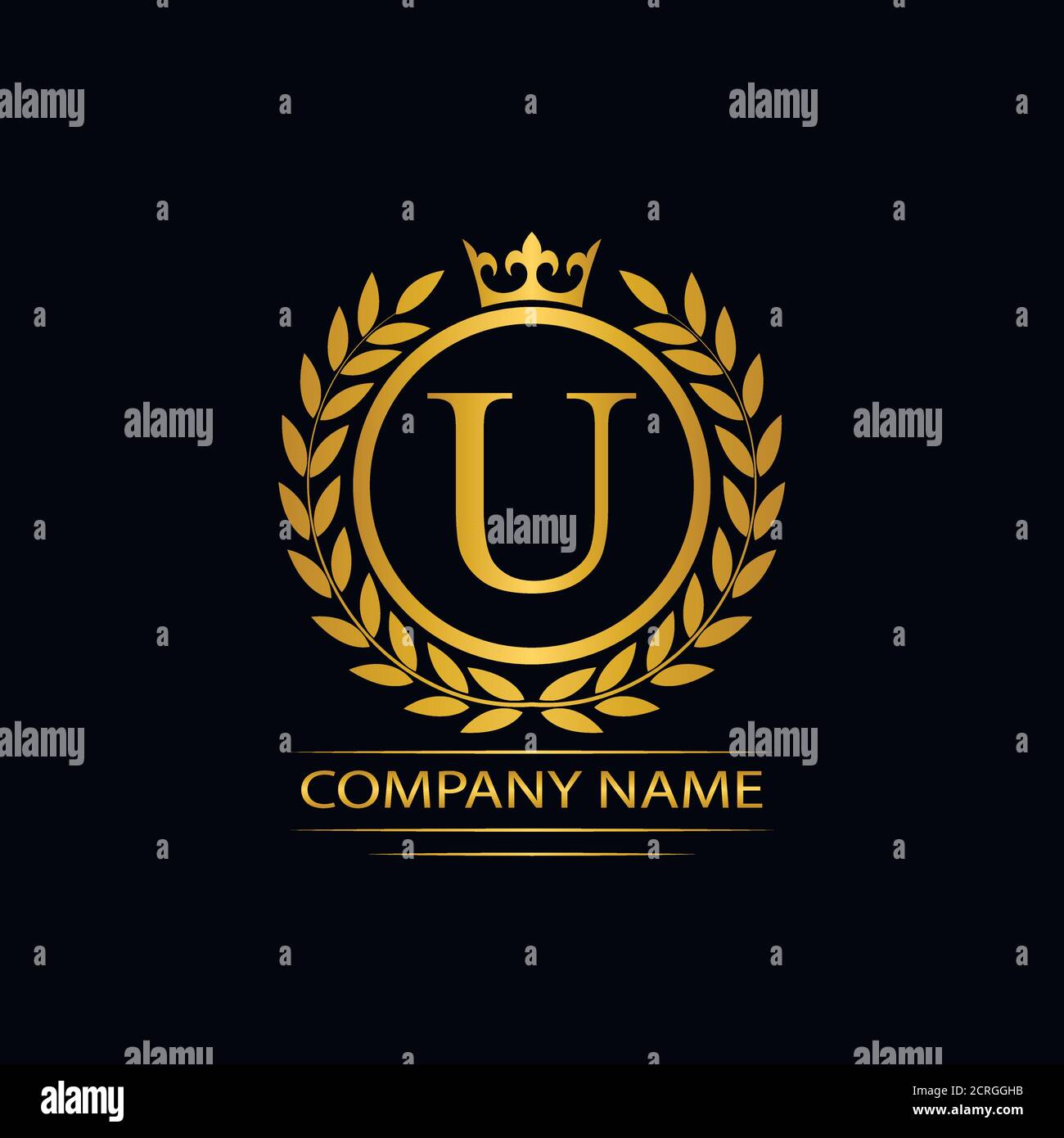 U Letter In Gold