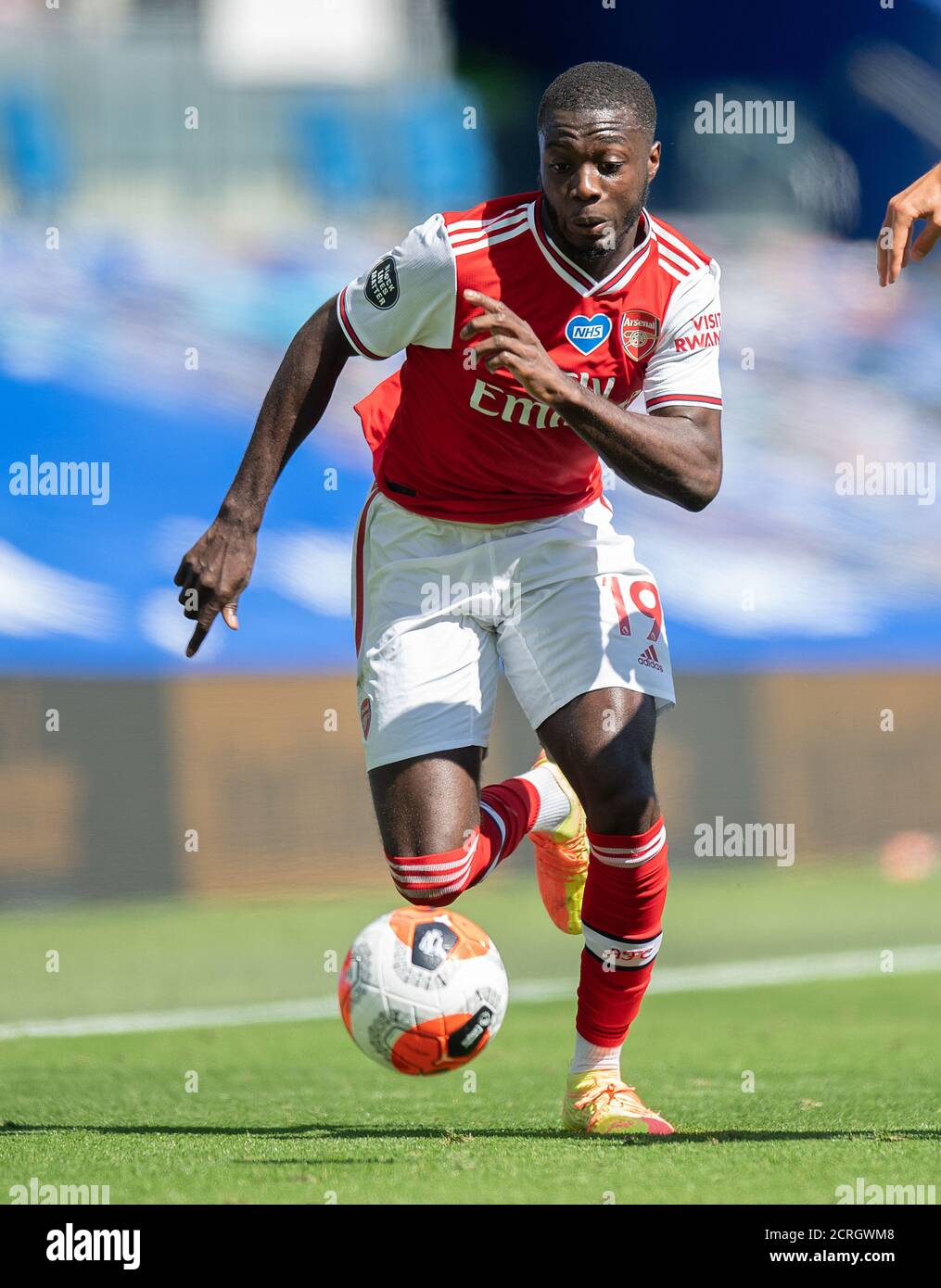 Nicolas Pepe during the Premier League match at the AMEX Stadium ...