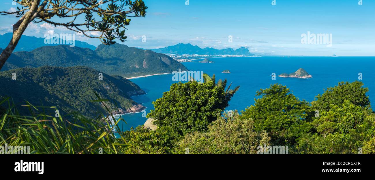 Aerial view brazilian coastline mountains hi-res stock photography and ...