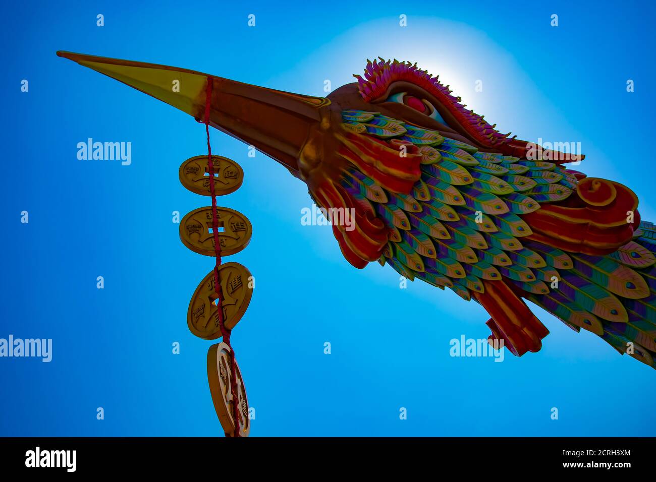 A big statue Phoenix at Suoi Tien park in Ho Chi Minh Vietnam low angle ...