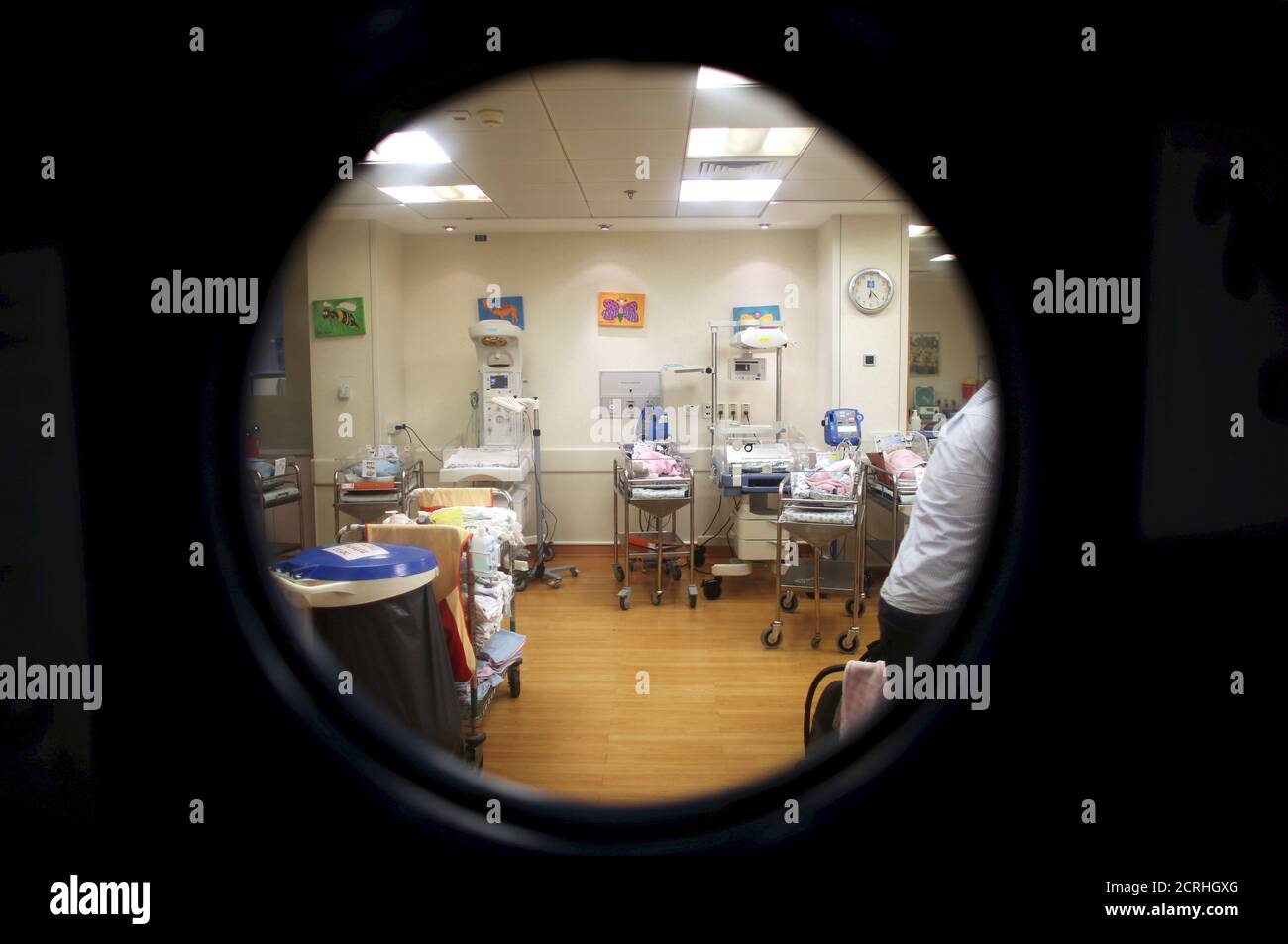 Hospital Nursery Crib Newborn High Resolution Stock Photography and ...