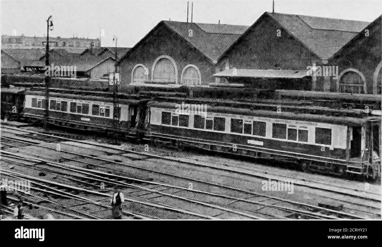 . French railways . EIGHT-WHEEL BOGIE CARRIAGE (P.L.M.)- the dining ...