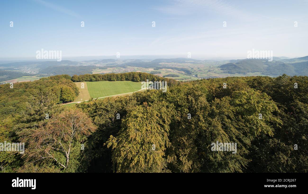 view from the wiesenberg tower near hafelfingen in switzerland in the ...