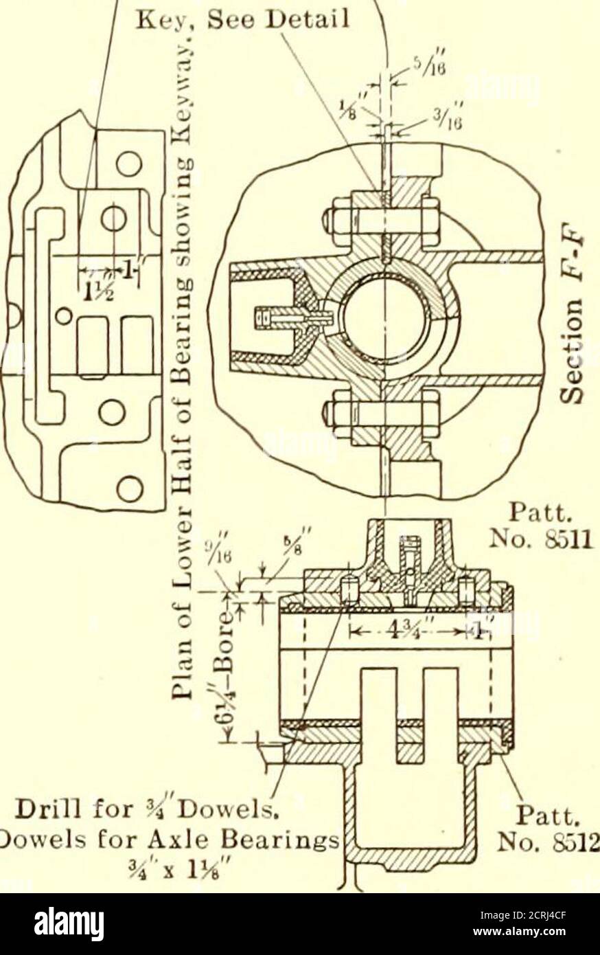 . Electric railway journal . Key way to be cut:/o deep.Key, See Detail ...