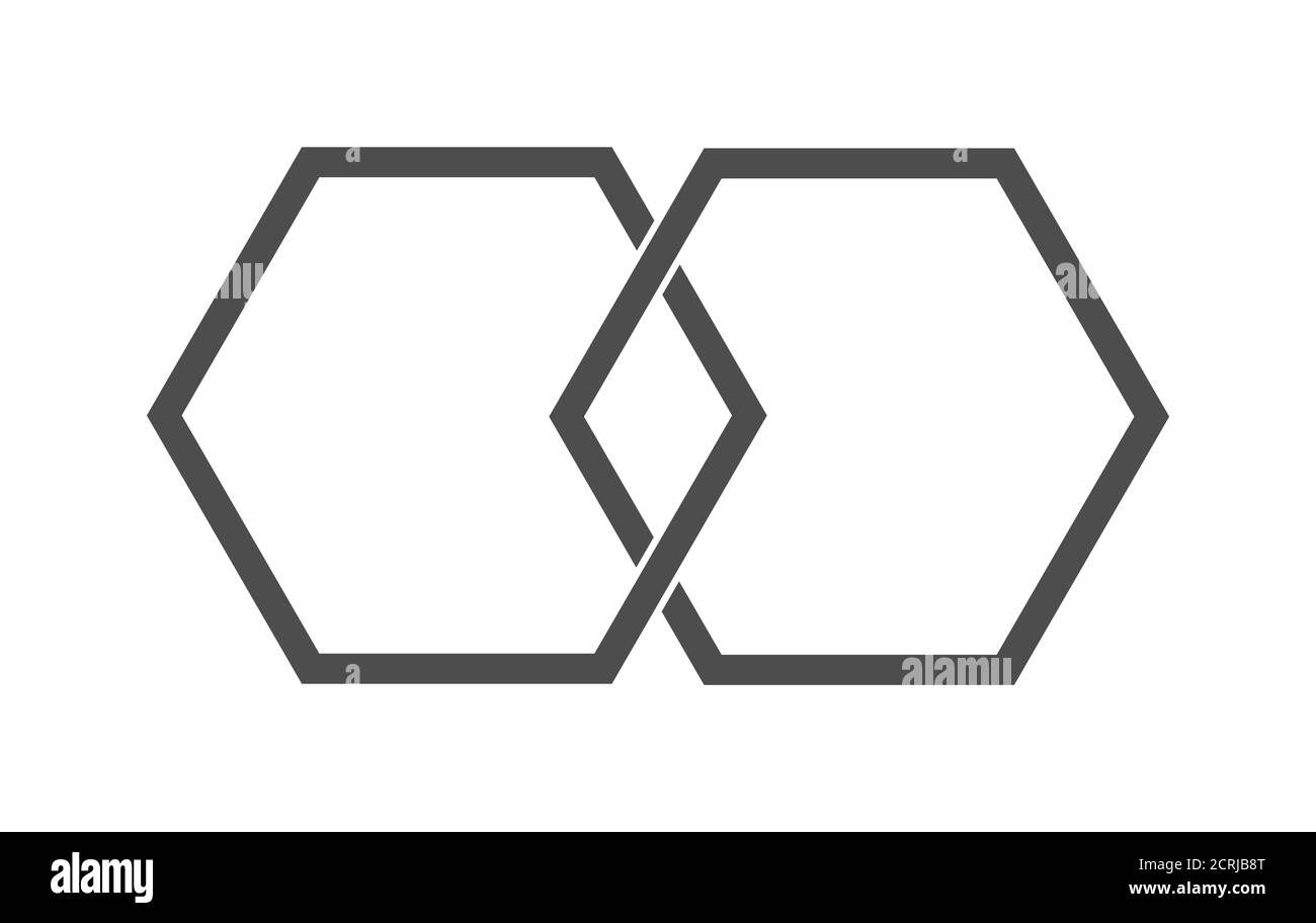 Geometrical abstraction. The intersection of the geometric shapes, two ...