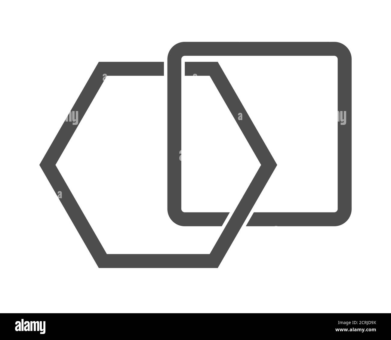 Geometrical abstraction. The intersection of the geometric shapes ...