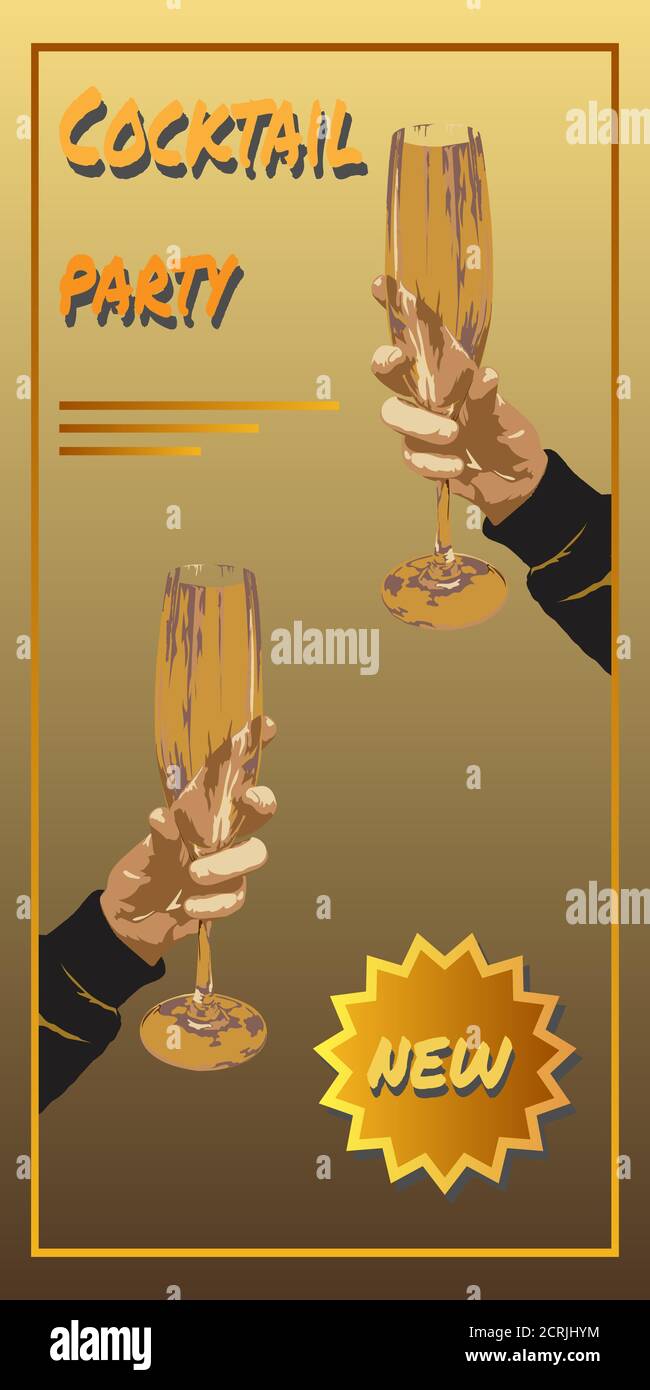 Cocktail party. Cocktail Party Invitation Poster. Invitation flyer ...