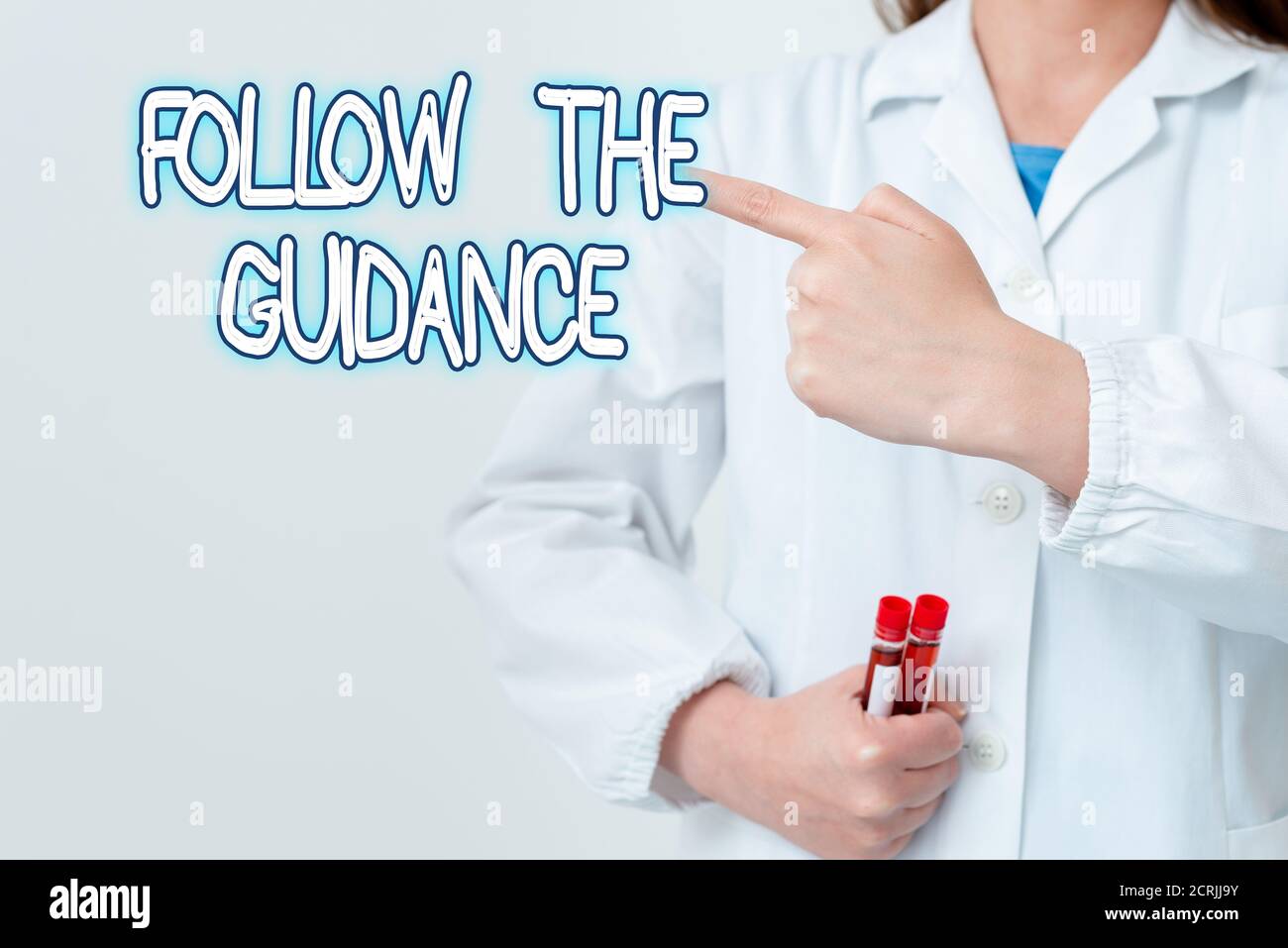 Writing Note Showing Follow The Guidance Business Concept For