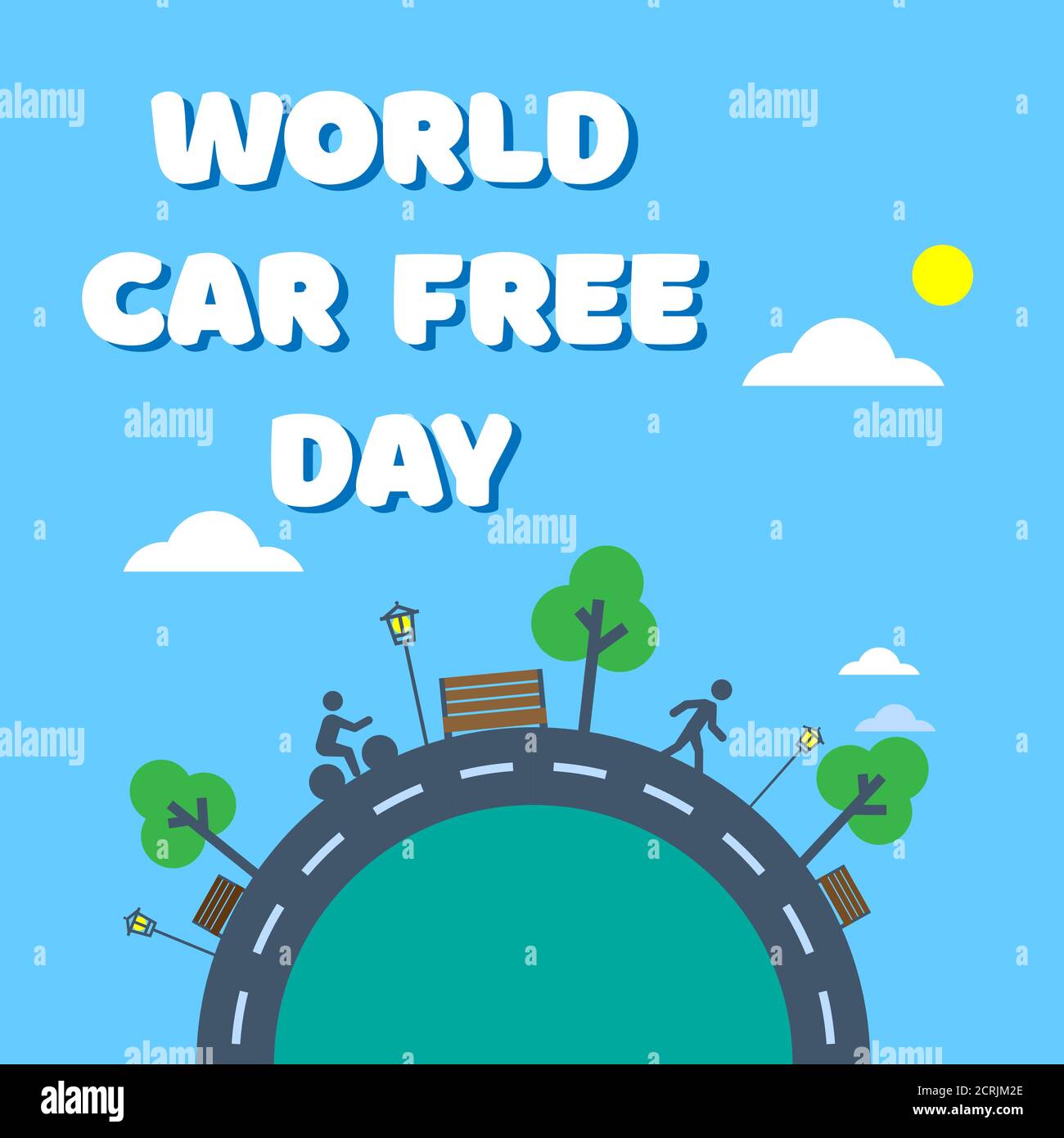 Design for world car free day awareness event. 22 September Stock ...