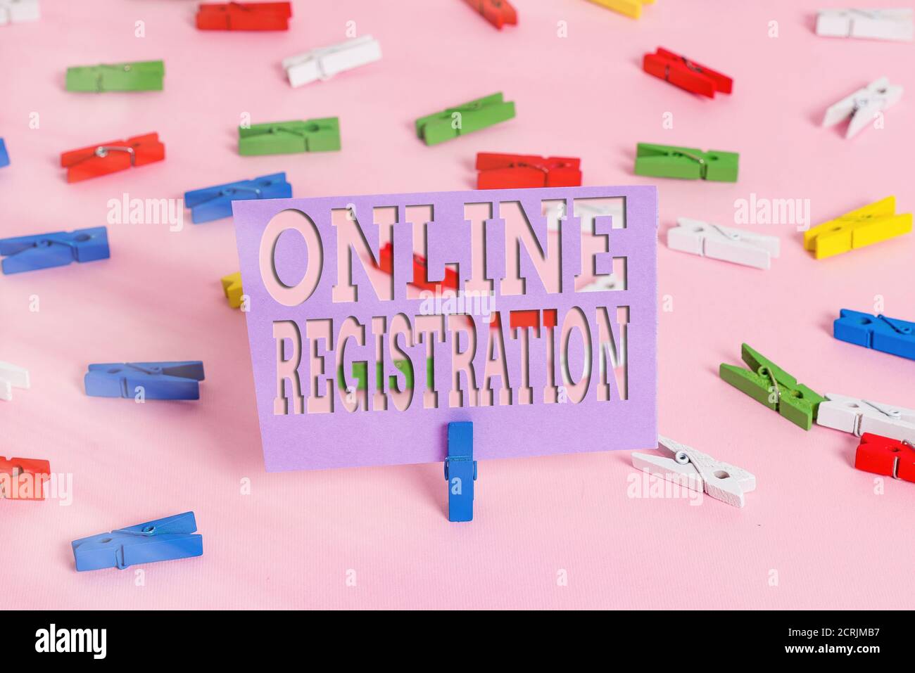 Handwriting text writing Online Registration. Conceptual photo System ...