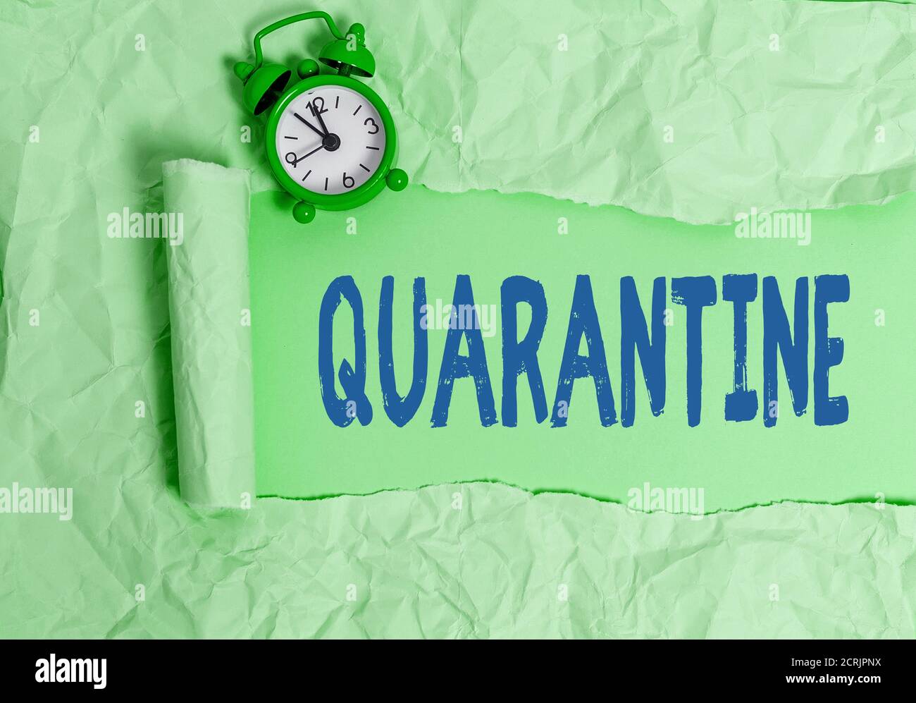 Text sign showing Quarantine. Business photo text restraint upon the ...