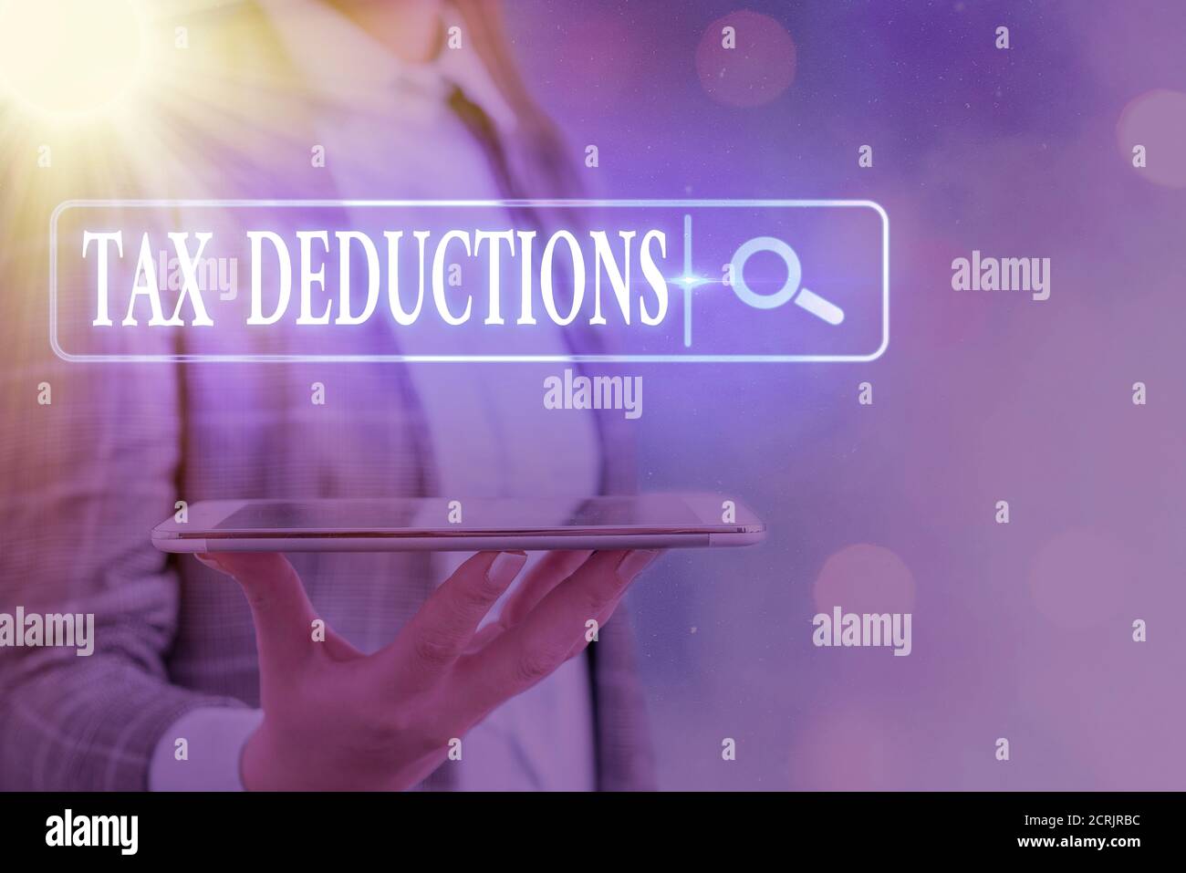 Information about deductions from income and tax hi-res stock ...