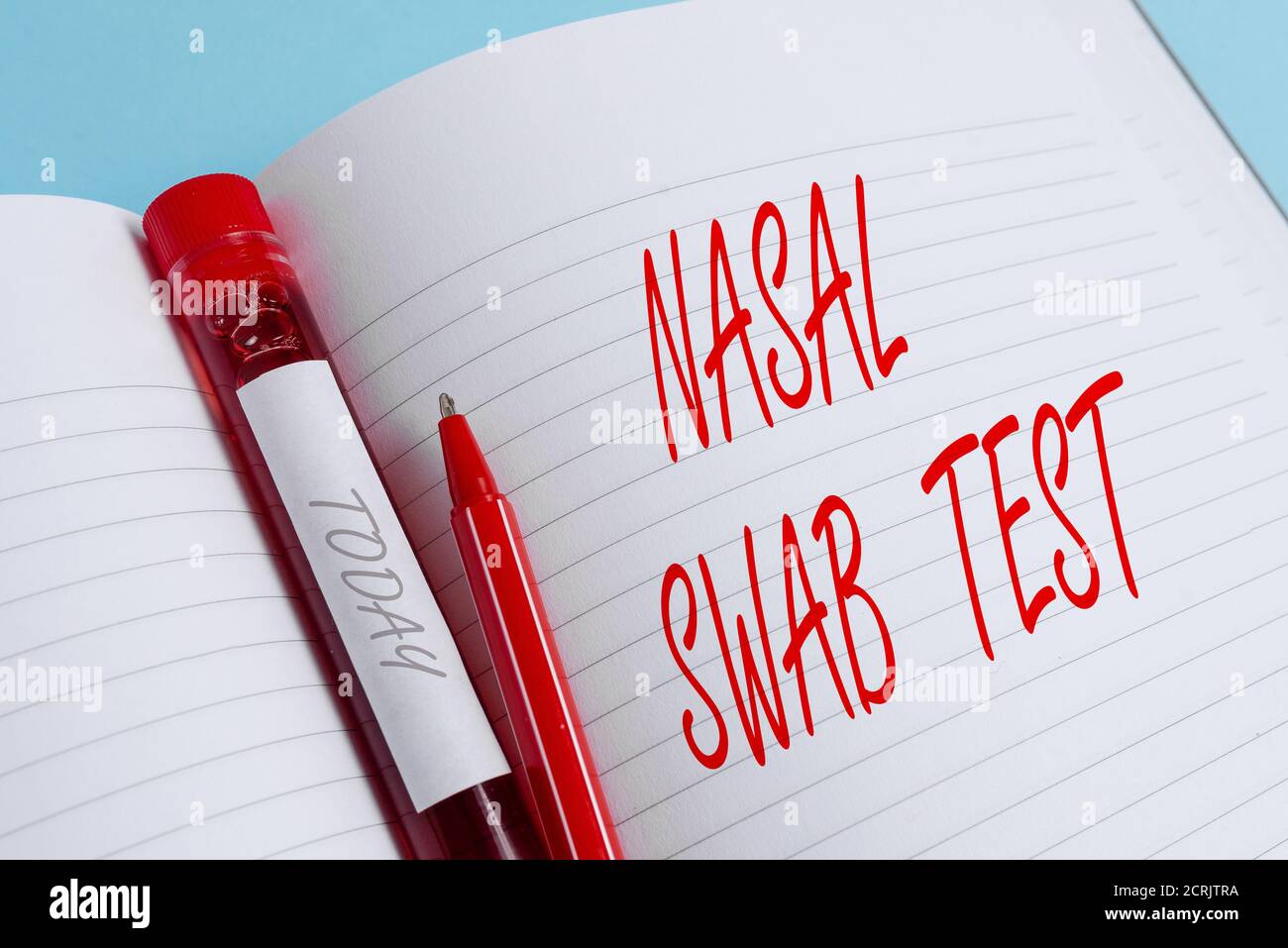 Handwriting text writing Nasal Swab Test. Conceptual photo diagnosing ...