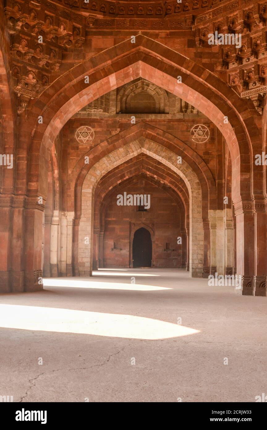 A mesmerizing view of architecture of old fort from inside Stock Photo ...
