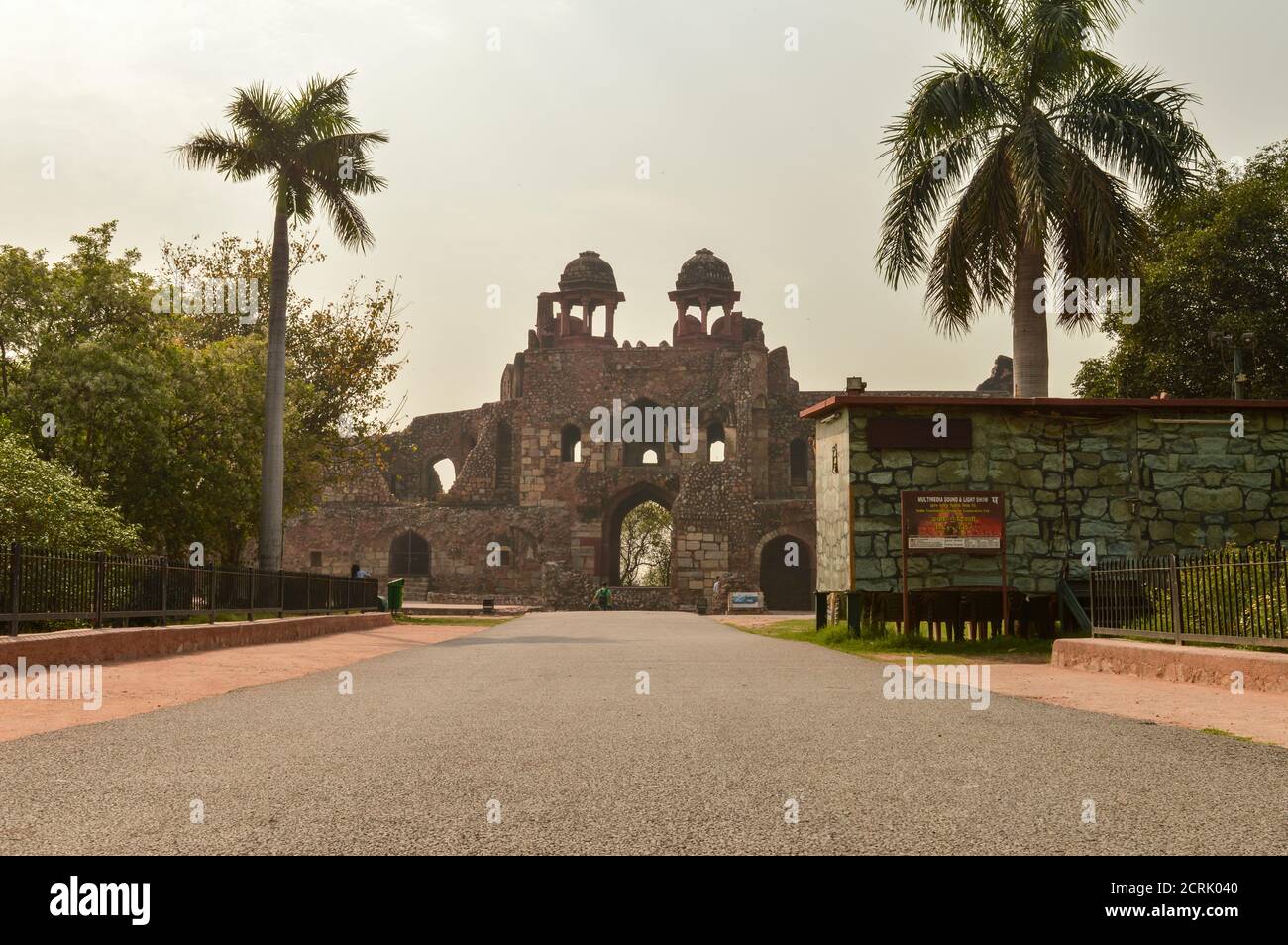 A mesmerizing view of architecture of small tomb at old fort from side ...