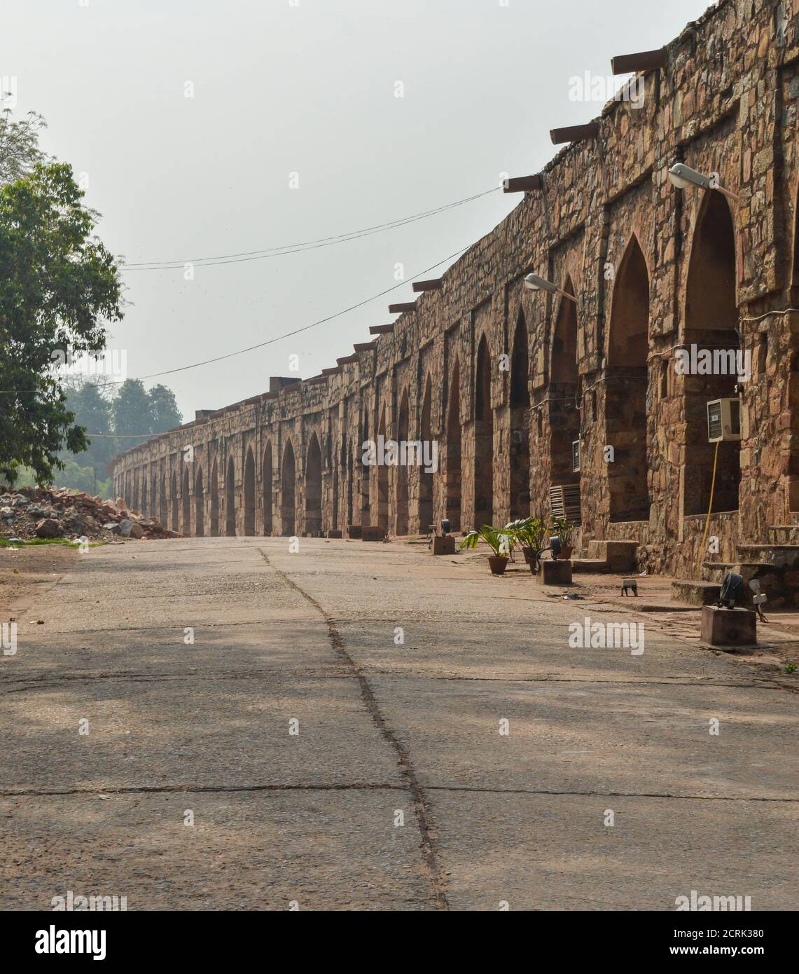 A mesmerizing view of architecture of small tomb at old fort from side ...