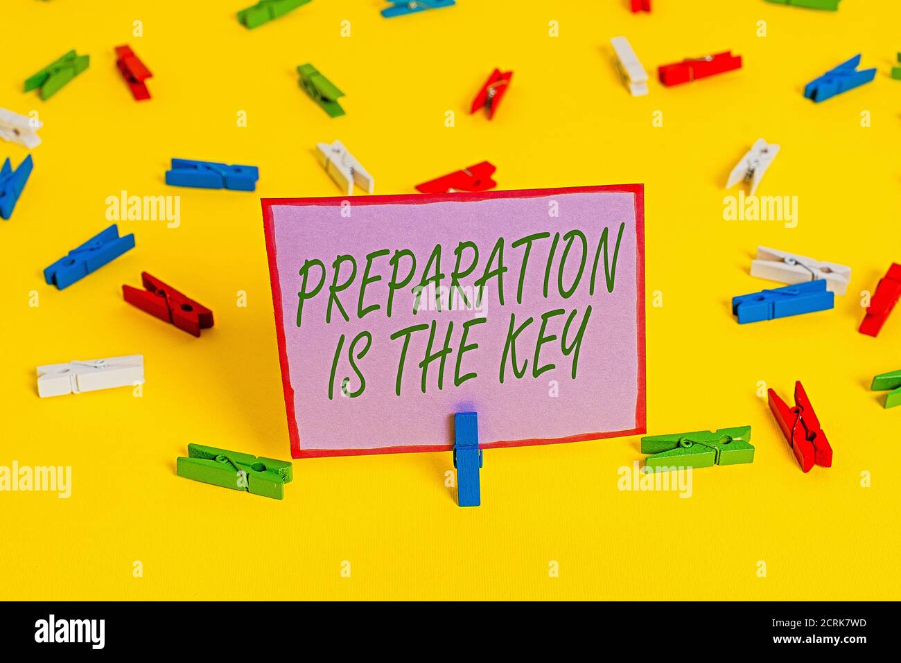 Writing note showing Preparation Is The Key. Business concept for it ...