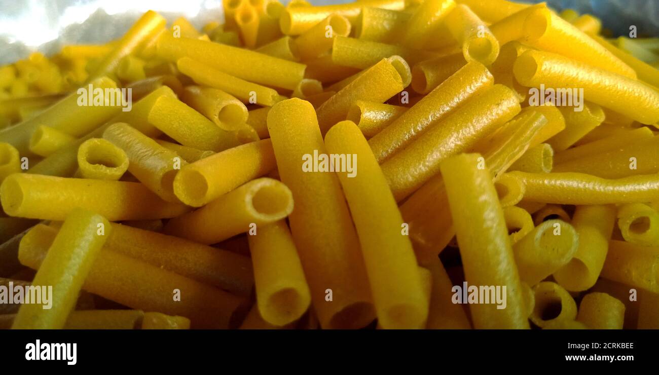 Indian variety of traditional raw without fry yellow color finger chips ...