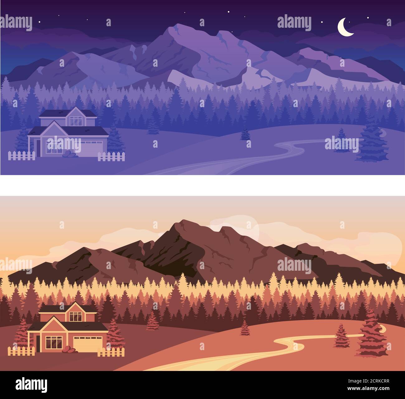 Wide range view Stock Vector Images - Alamy