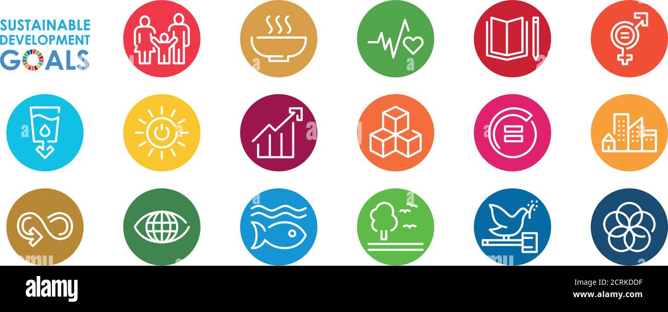 Corporate social responsibility sign. Sustainable Development Goals ...