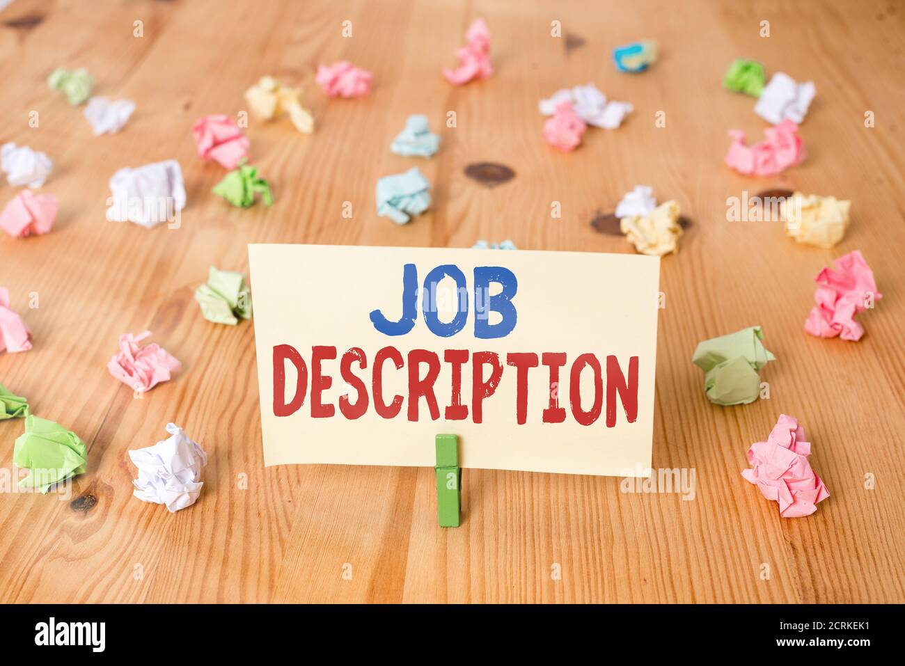 Conceptual hand writing showing Job Description. Concept meaning a ...