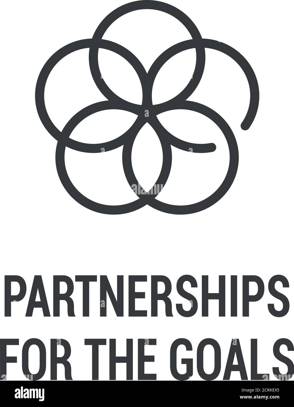 Partnerships for goals black icon. Corporate social responsibility ...