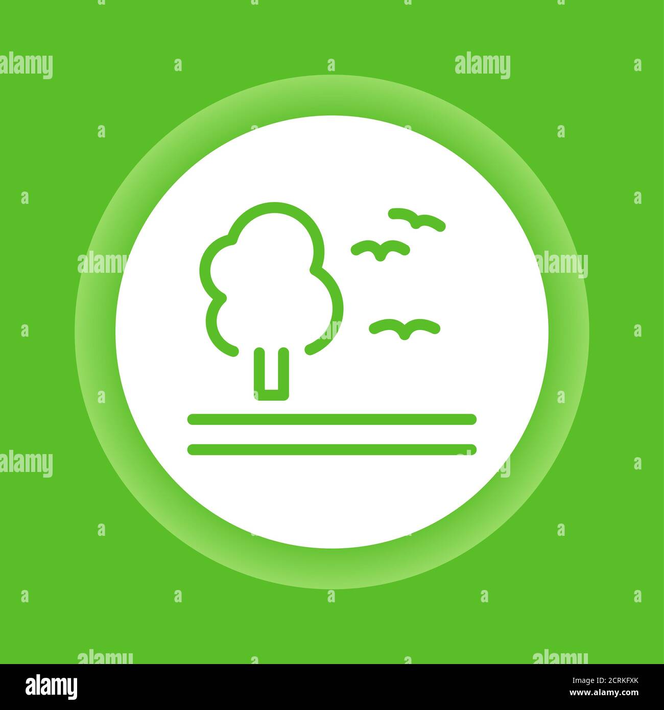 Life on land color icon. Corporate social responsibility. Sustainable ...