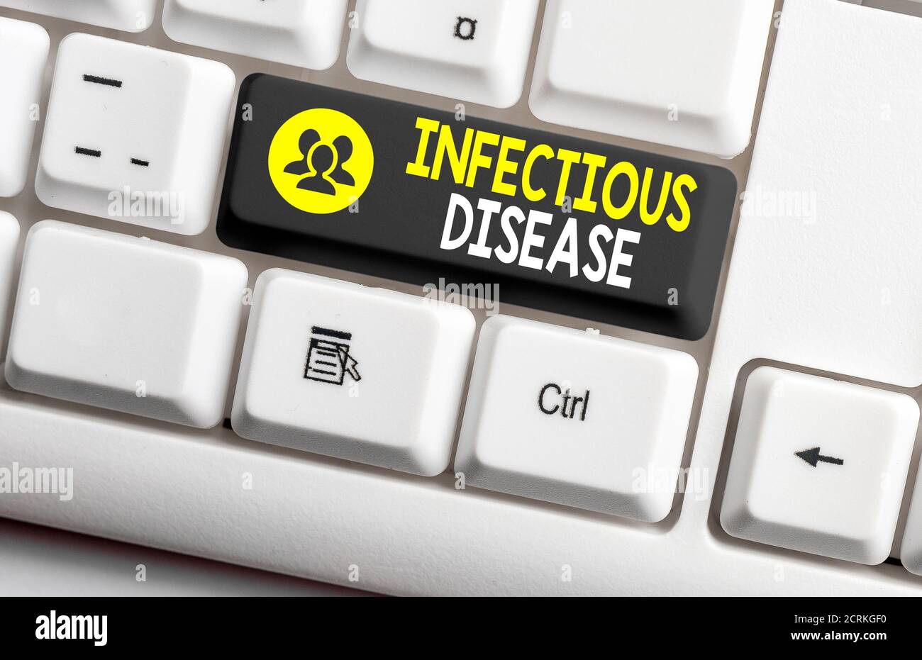 Writing note showing Infectious Disease. Business concept for caused by ...