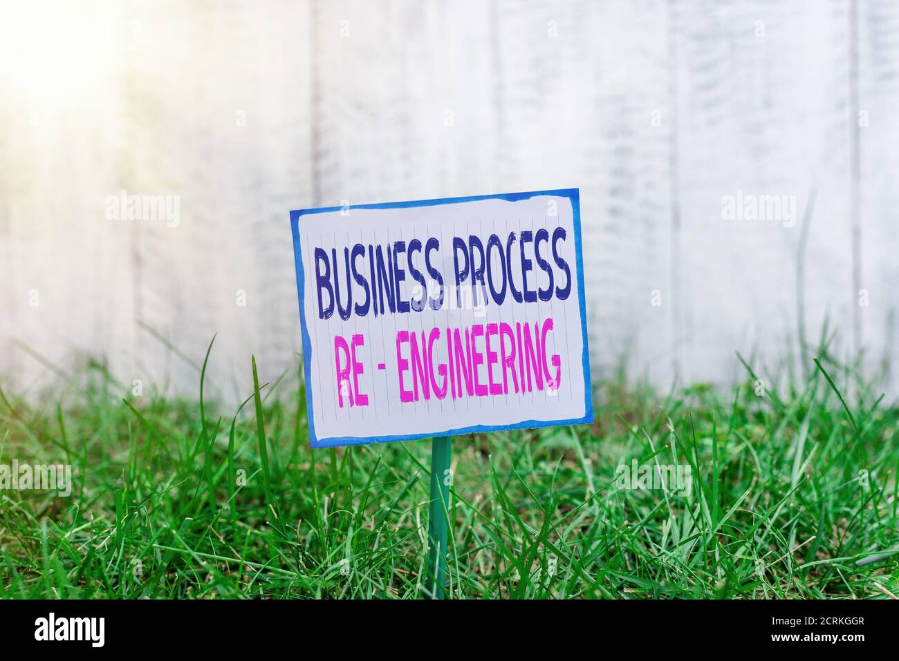 Handwriting text Business Process Re Engineering. Conceptual photo the ...