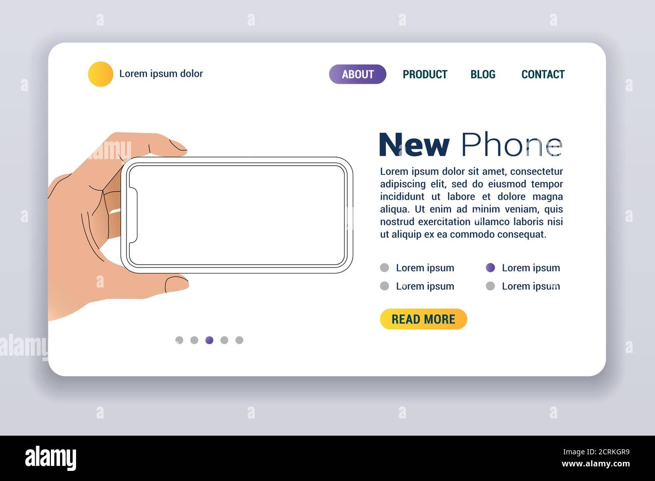 New Iphone 11 vector flat web banner. Smartphone mock up frameless ...