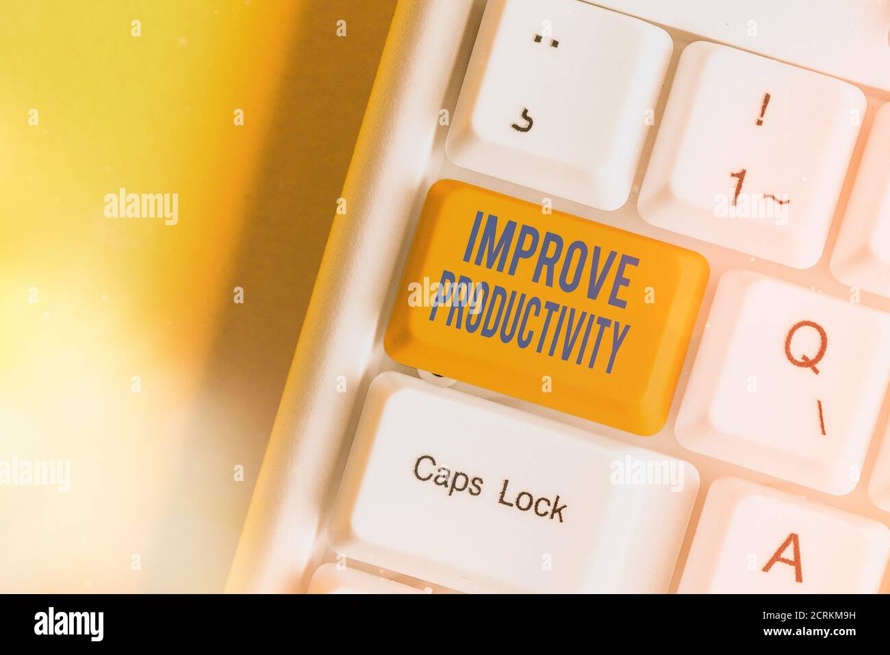 Text sign showing Improve Productivity. Business photo text to increase ...