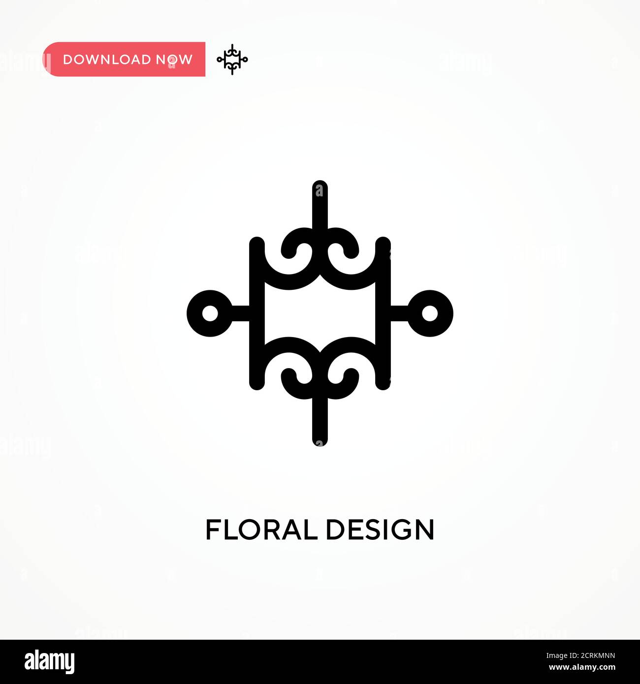 Floral design Simple vector icon. Modern, simple flat vector ...