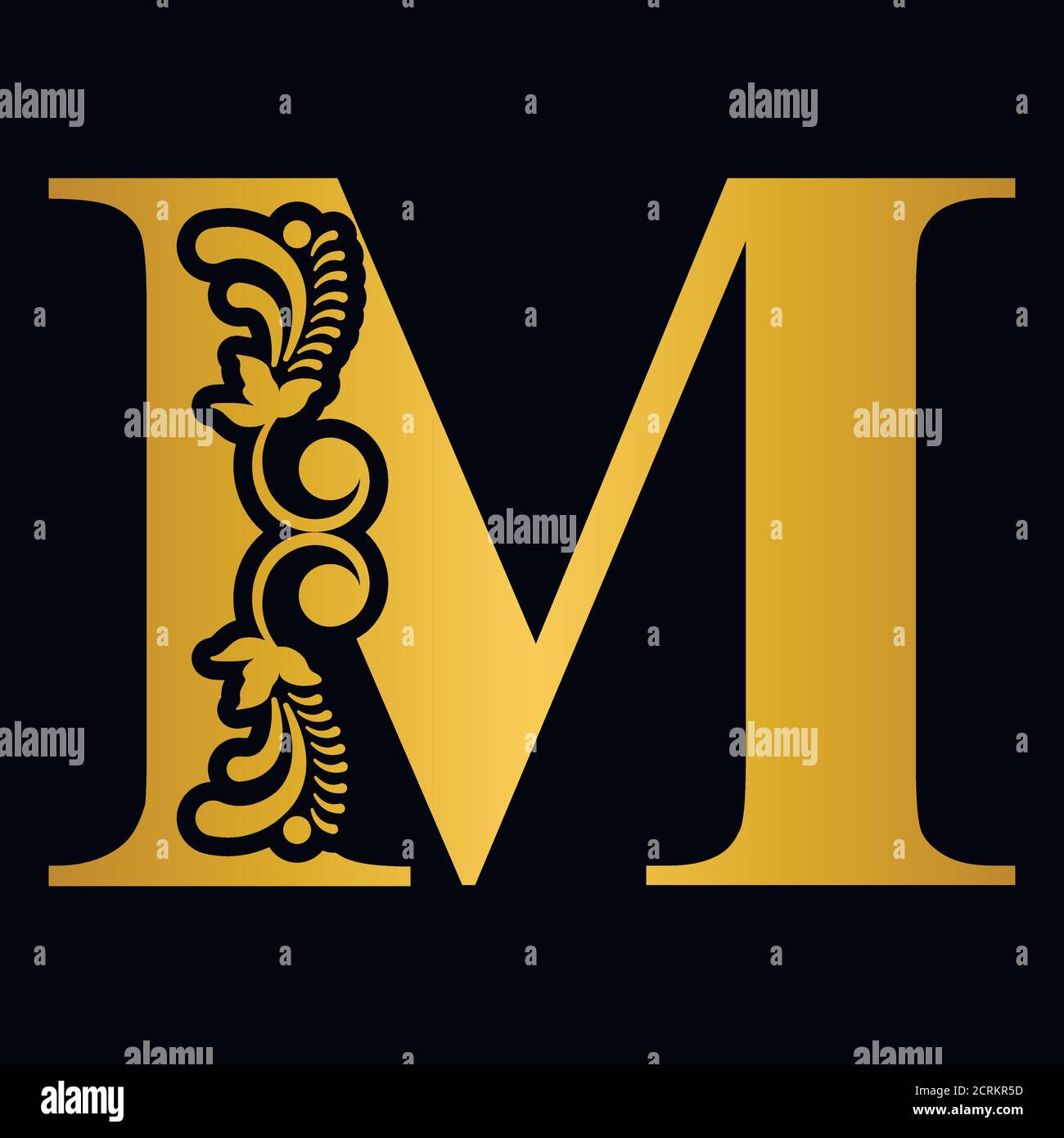 Gold letter m hi-res stock photography and images - Alamy