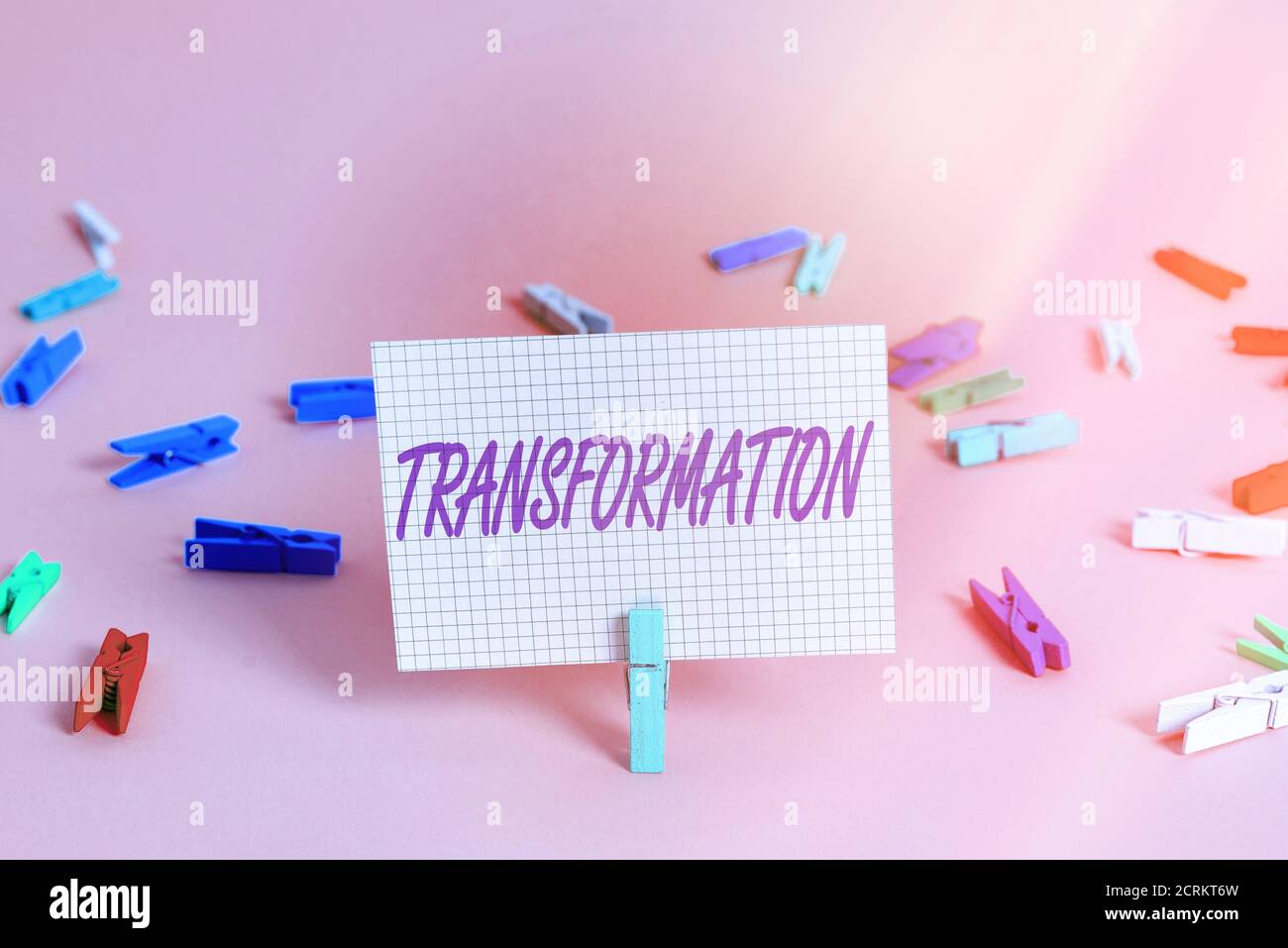 Writing note showing Transformation. Business concept for process, or ...