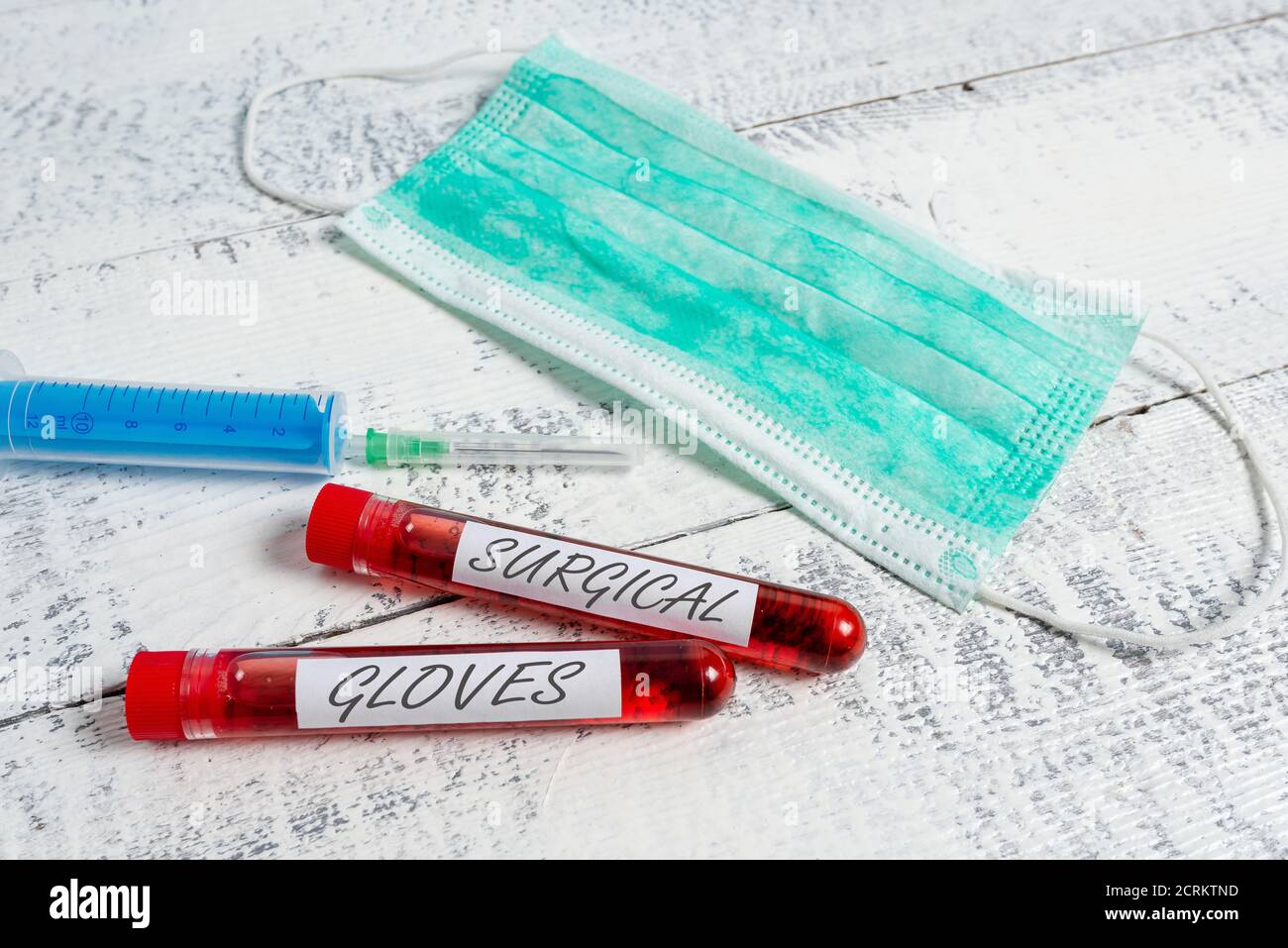 Text sign showing Surgical Gloves. Business photo showcasing to protect ...