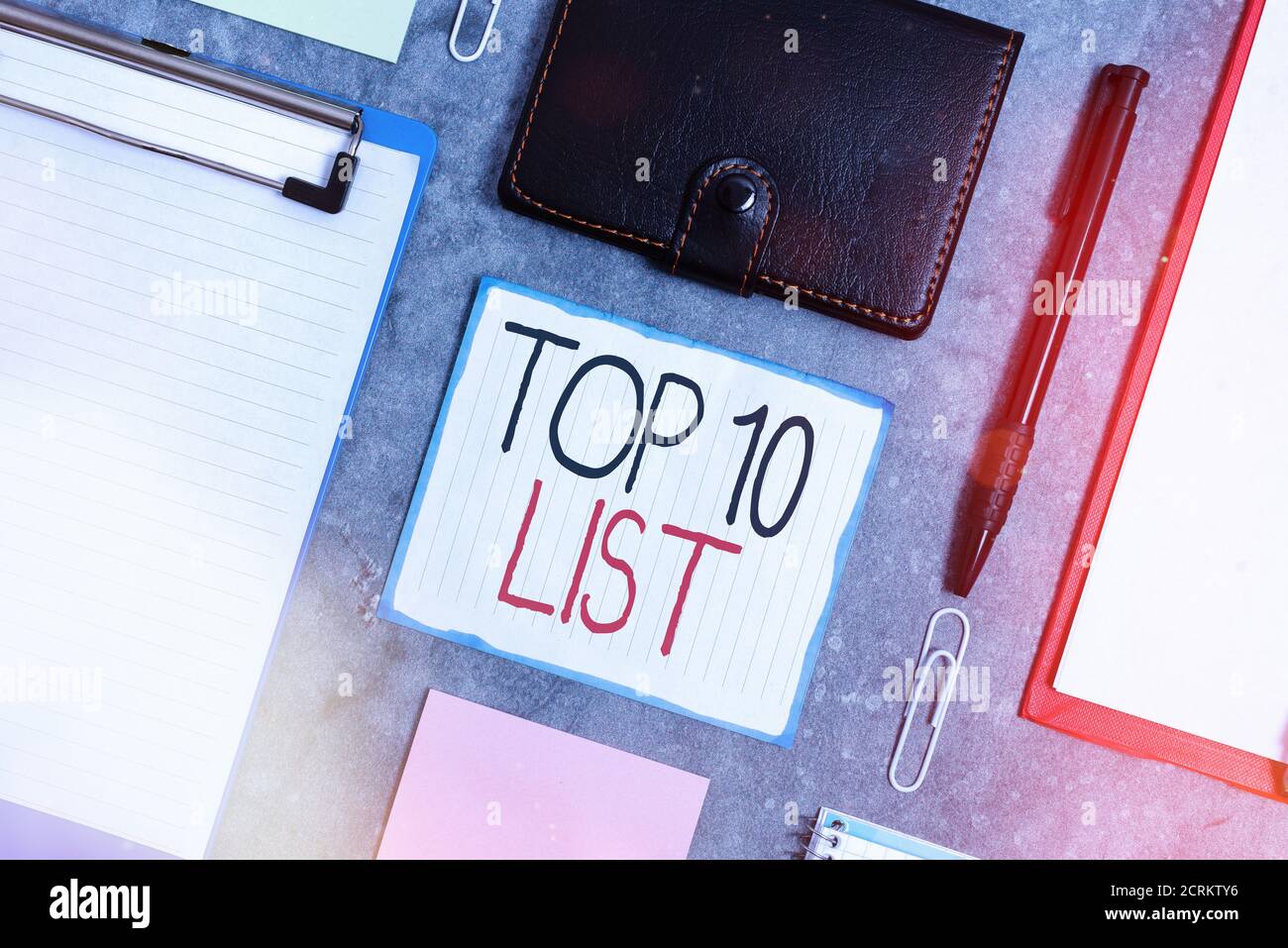 Handwriting text Top 10 List. Conceptual photo the ten most important ...