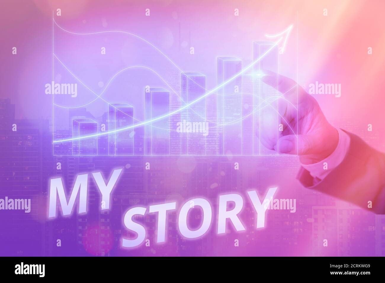 Writing note showing My Story. Business concept for the things or ...